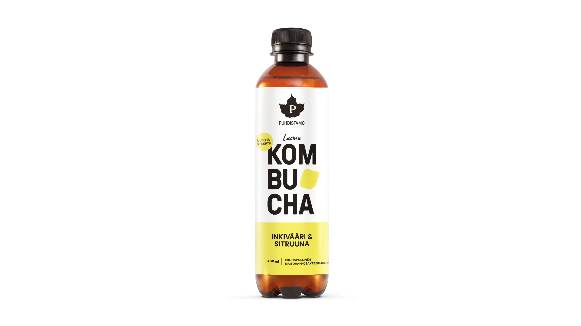 Kombucha Inkivääri-sitruuna 400ml – Fastfood & Ravintola Helsinki