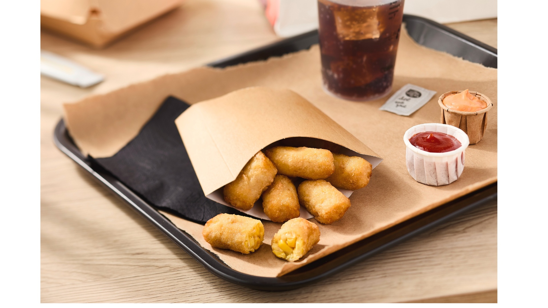 Sweet Corn tots - Fastfood & Restaurang Stockholm