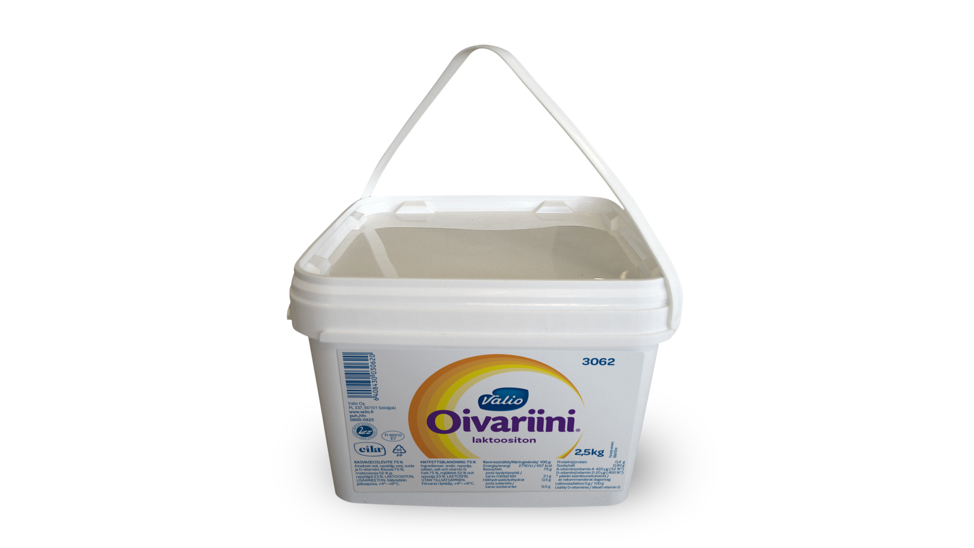 Valio Smör Oivariini Laktosfri Matfettsblandning 75%, 2,5kg - Fastfood ...