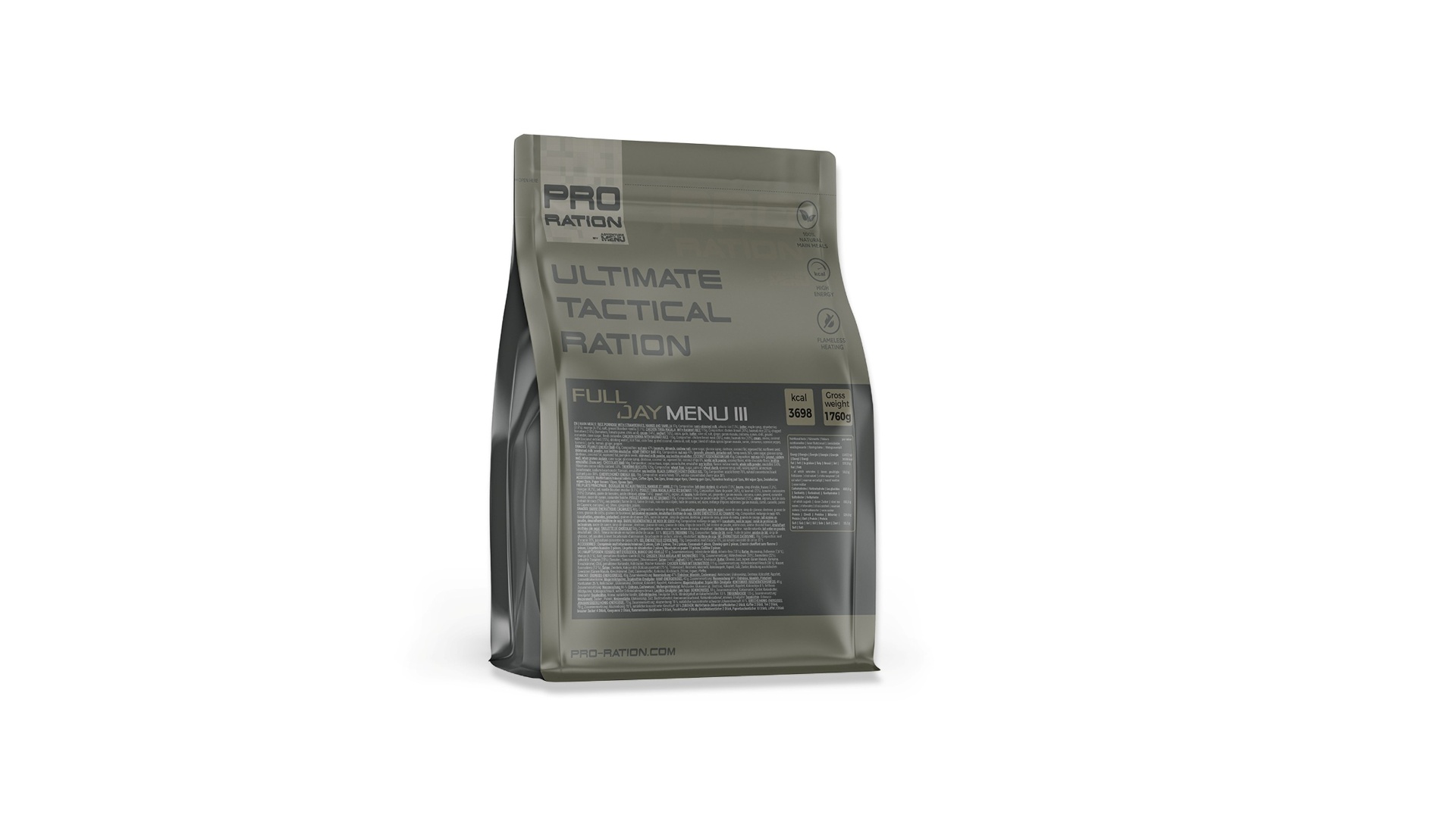 Pro Ration Ultimate tactical ration Full-Day MRE with 15 year shelf ...
