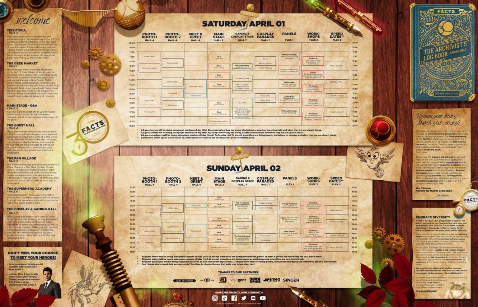 Schedules & Floor plan | FACTS: Your Belgian Comic Con