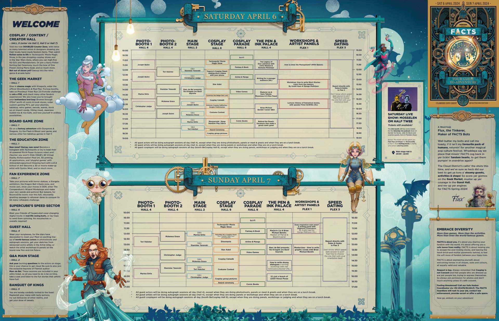 Schedules & Floor plan | FACTS: Your Belgian Comic Con