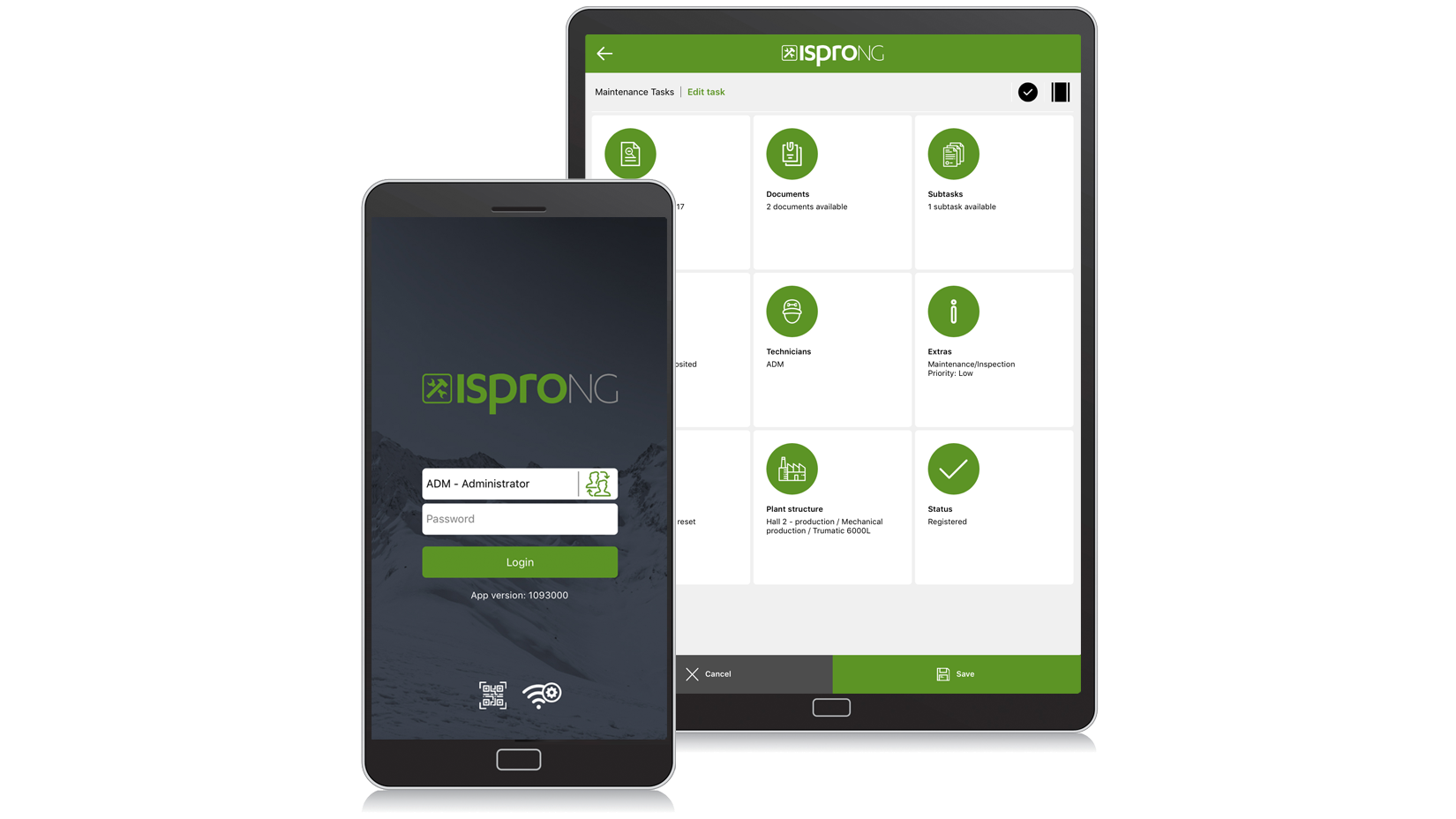 Ispro-NG App Mobile and efficient maintenance with smartphone or tablet for Android, iOS or ...