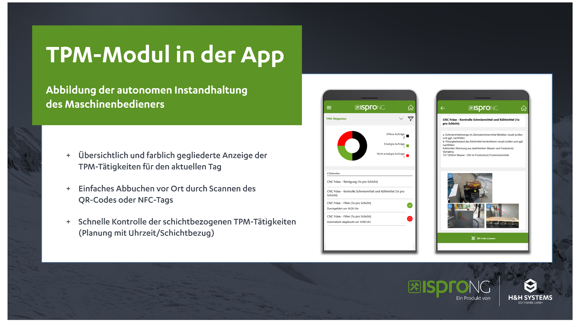 TPM-Module in the IsproNG App – Maintenance Dortmund