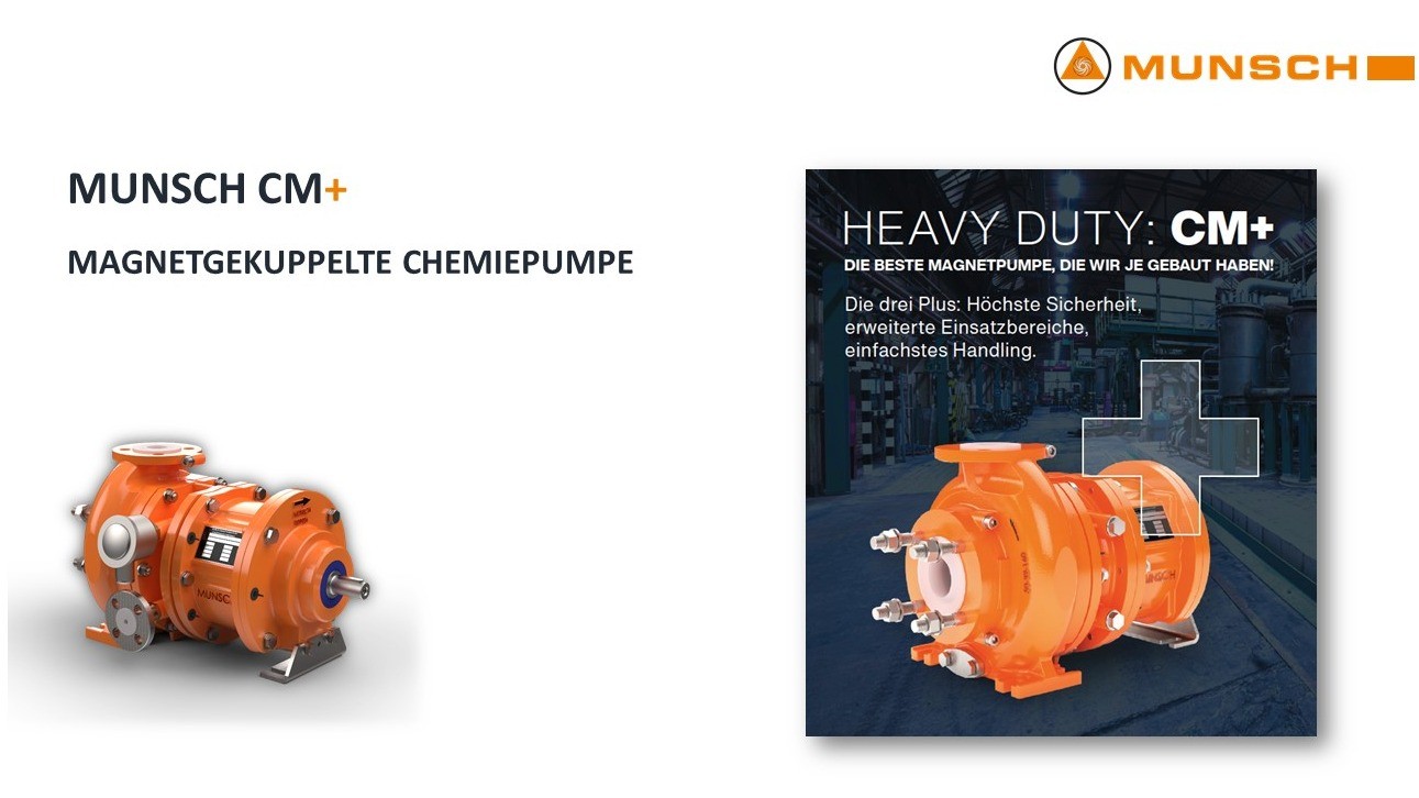 Magnetgekuppelte Chemienormpumpe – CM+ – Pumps & Valves Dortmund