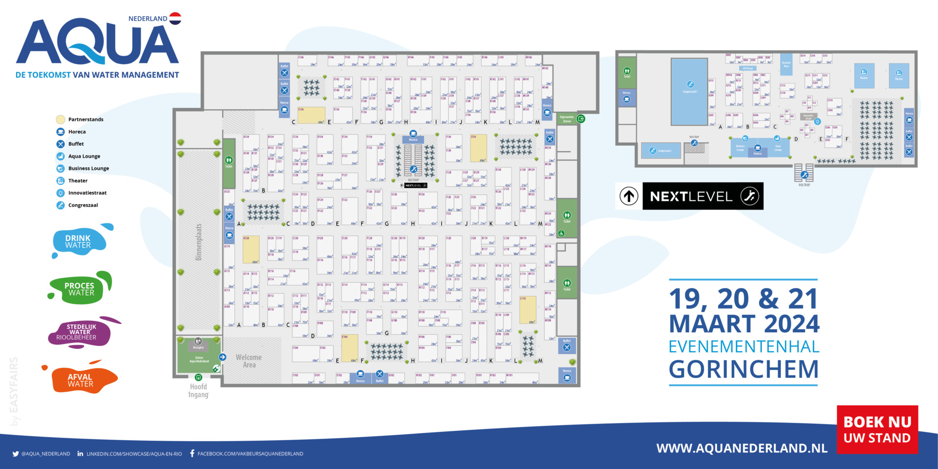 De uitgebreide beursvloer van Aqua Nederland