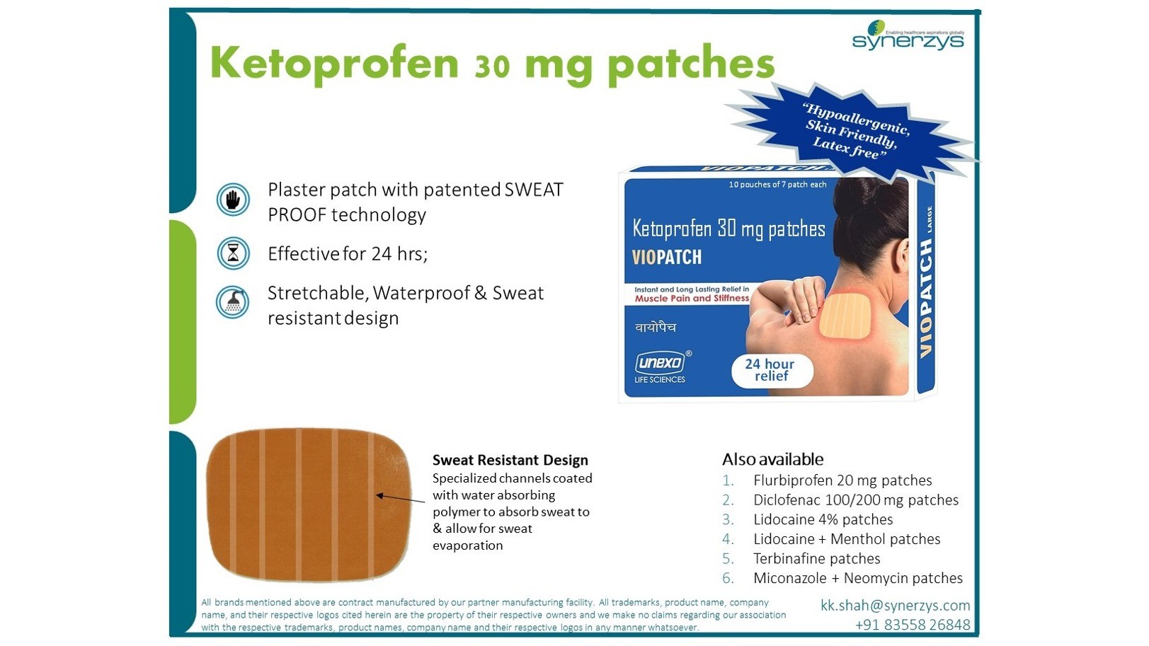 Ketoprofen 30 mg patches – Maghreb Pharma Expo