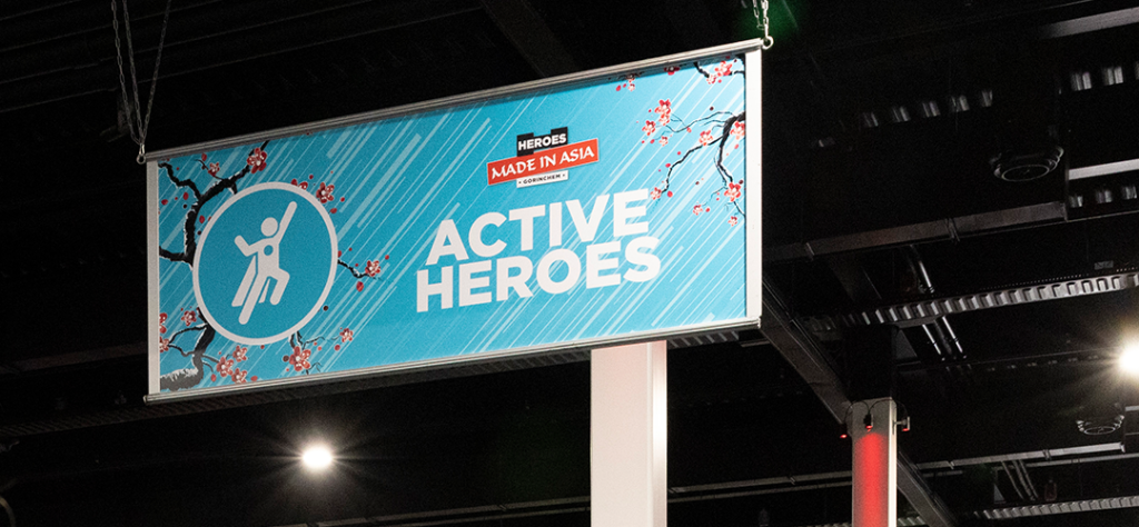 The Active Heroes area at Heroes Made in Asia is all about exercise and Asian martial arts!