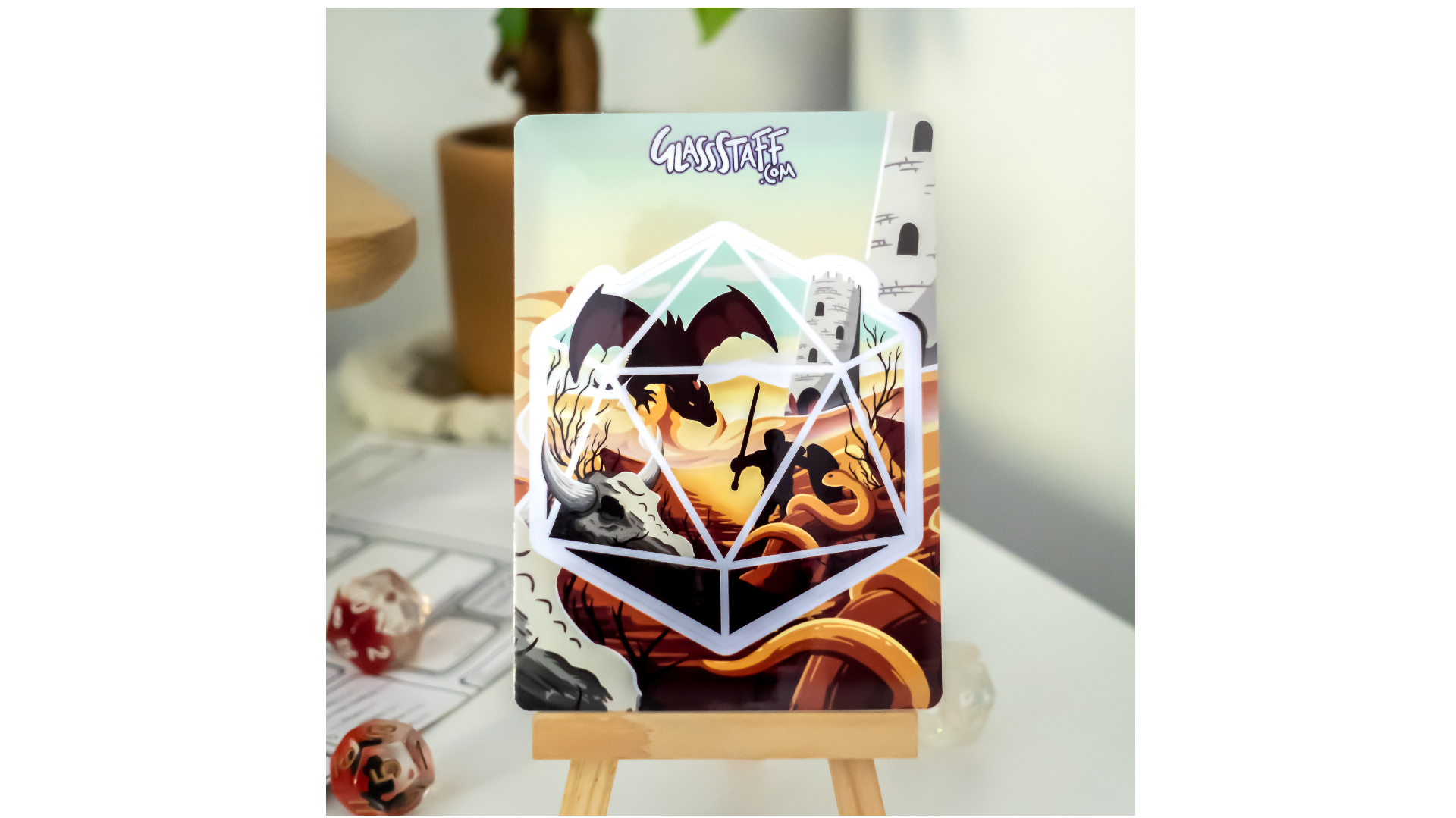 Desert Dragon D20 Vinyl Sticker - Heroes Made in Asia NL