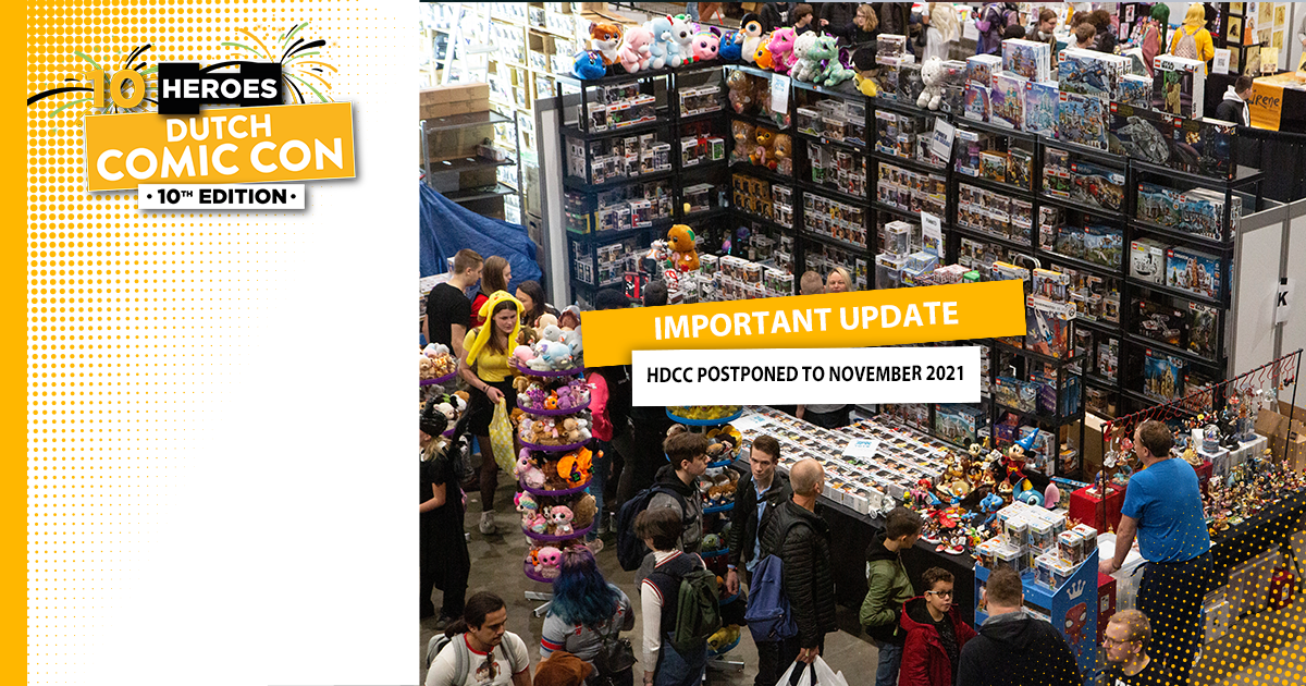 Jubileumeditie Heroes Dutch Comic Con verplaatst naar najaar 2021