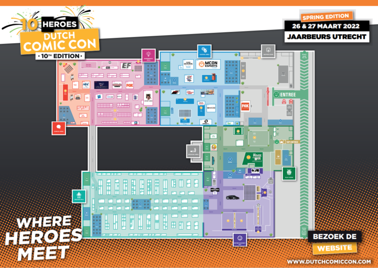 Plattegrond - Heroes Dutch Comic Con