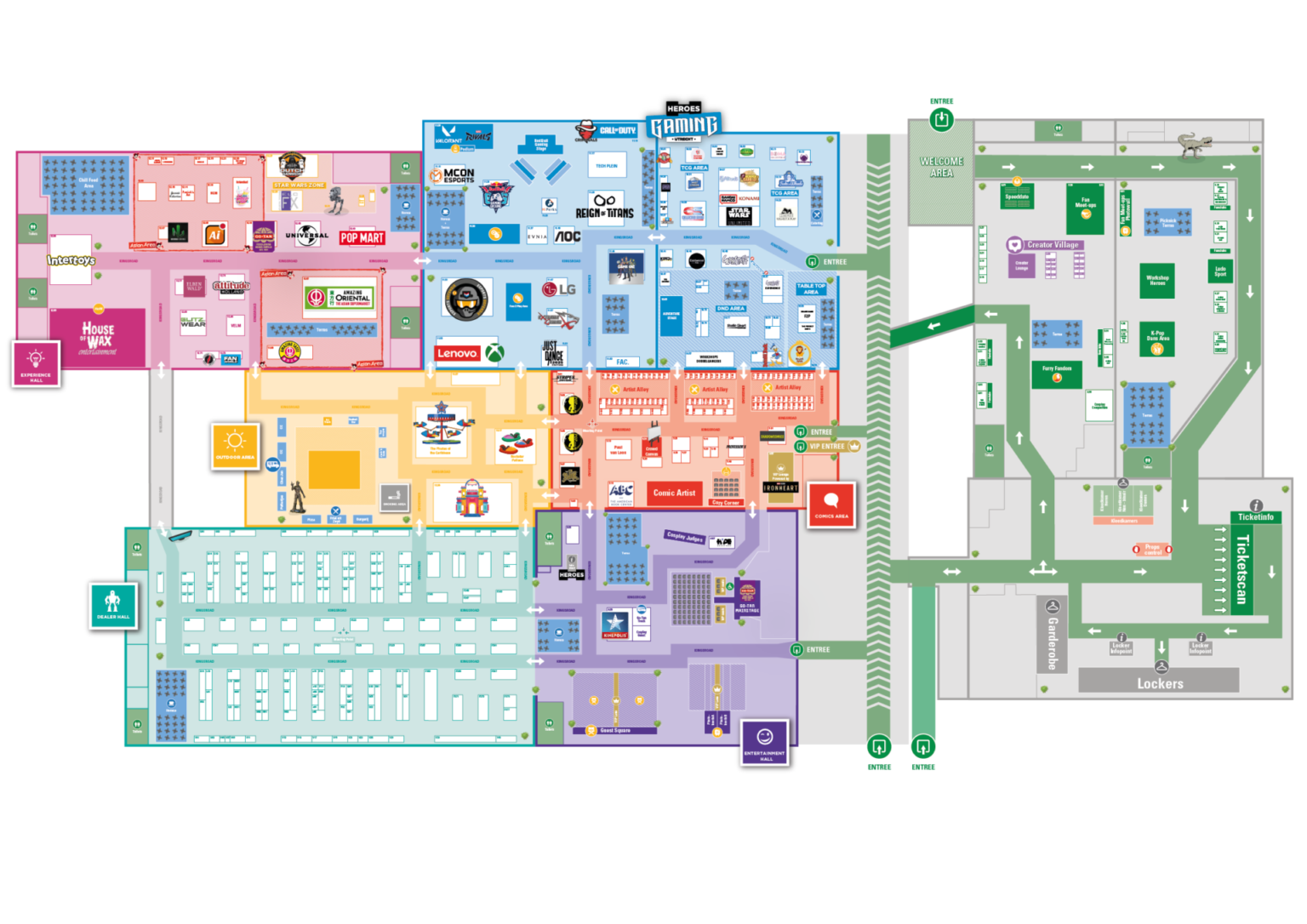 Plattegrond HDCC Zomer 2025 | Heroes Dutch Comic Con