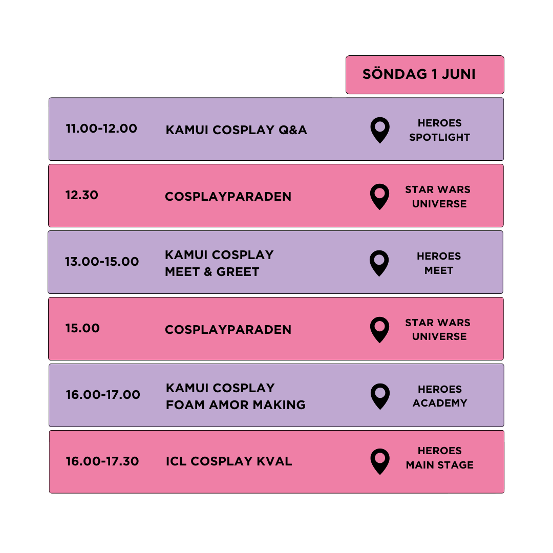 Cosplay på Comic Con Stockholm