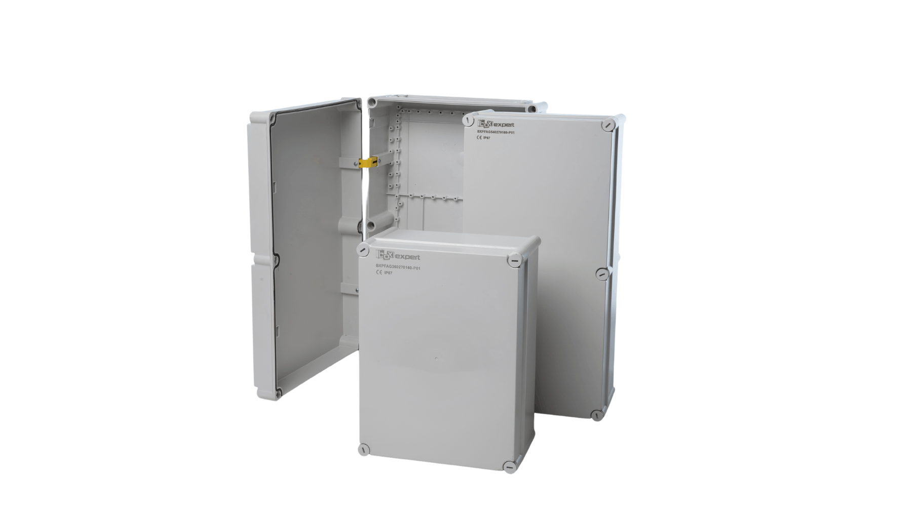 ABS plastic control cabinet housing series PERLE ABS gray by BOXEXPERT ...