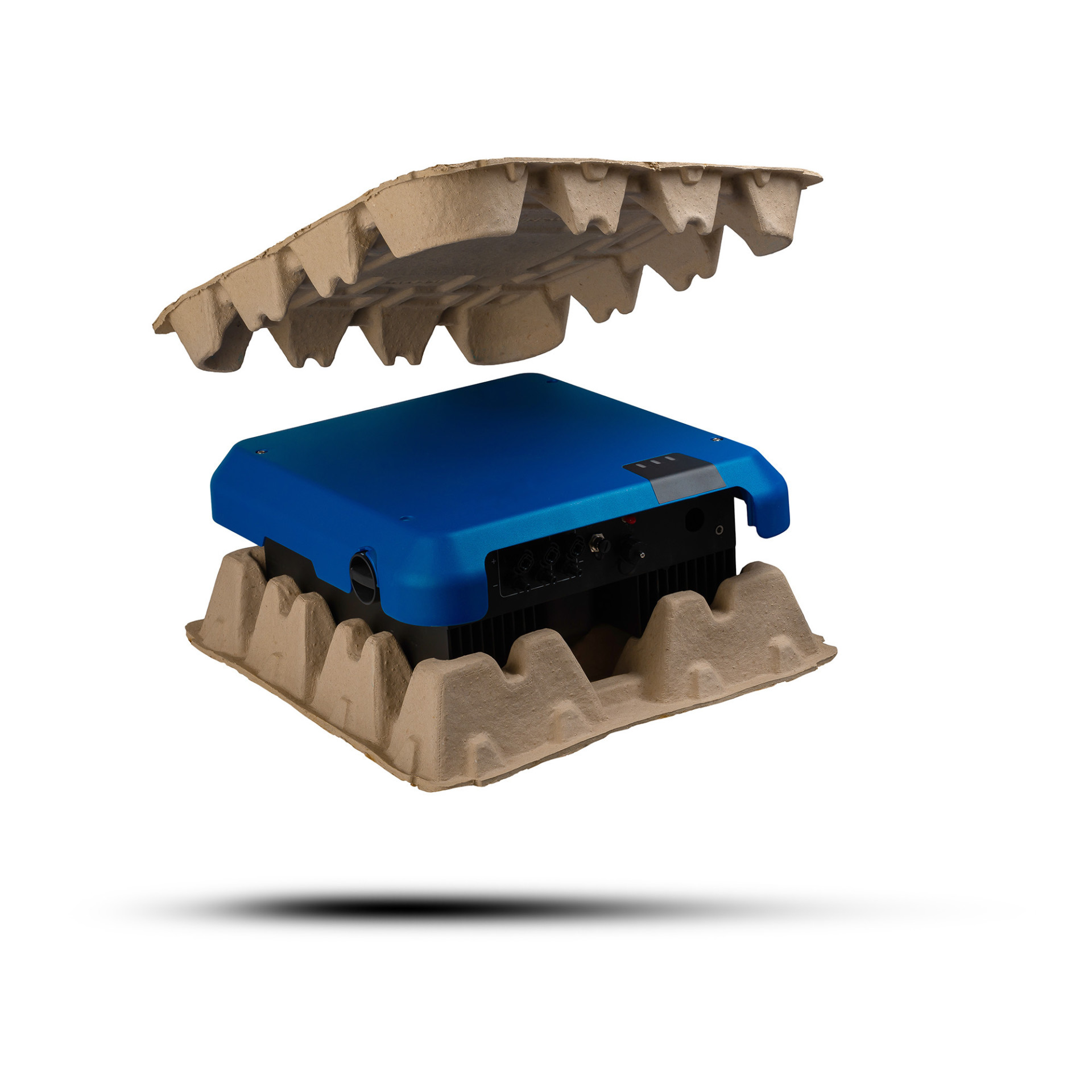 Pulp-Tec Faserguss Verpackung für Elektronikteile – EMPACK Messe DE