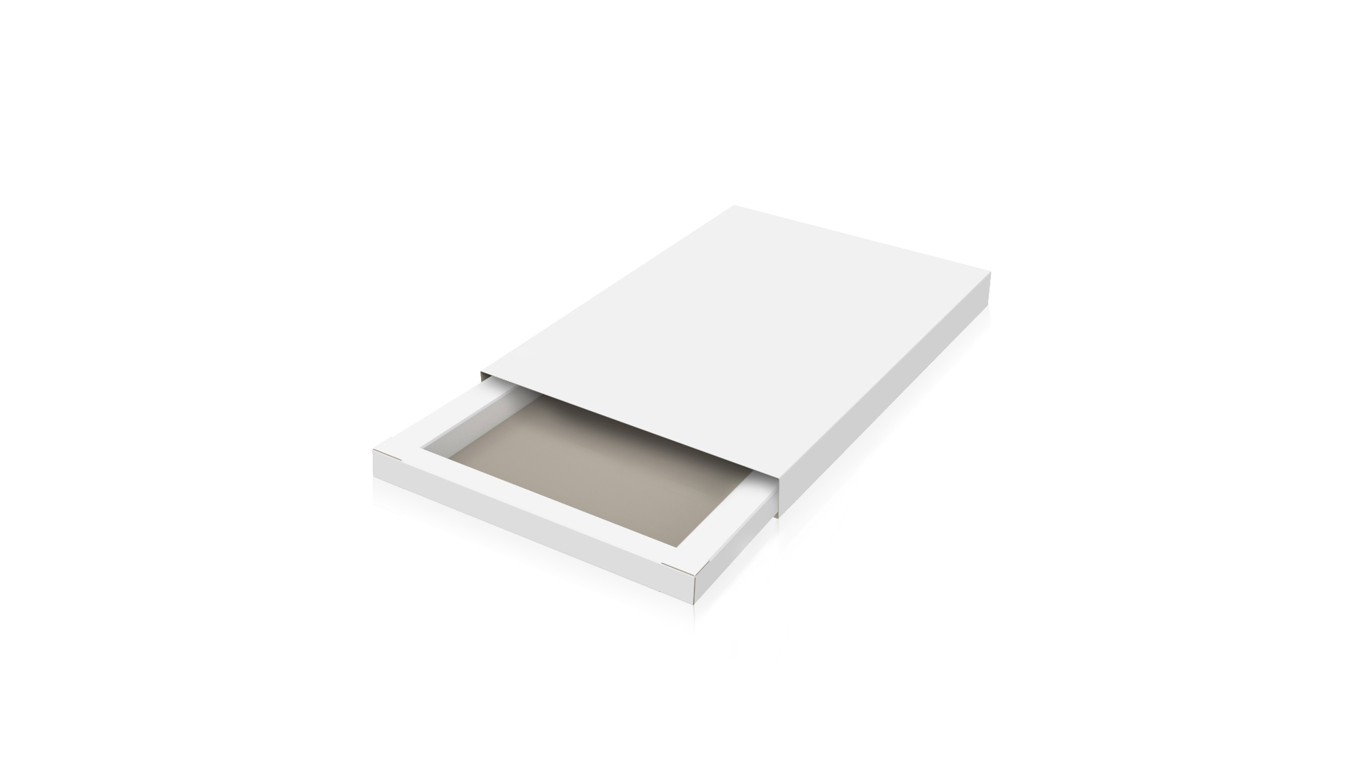 Hollow-wall box with slide cover – EMPACK Messe DE