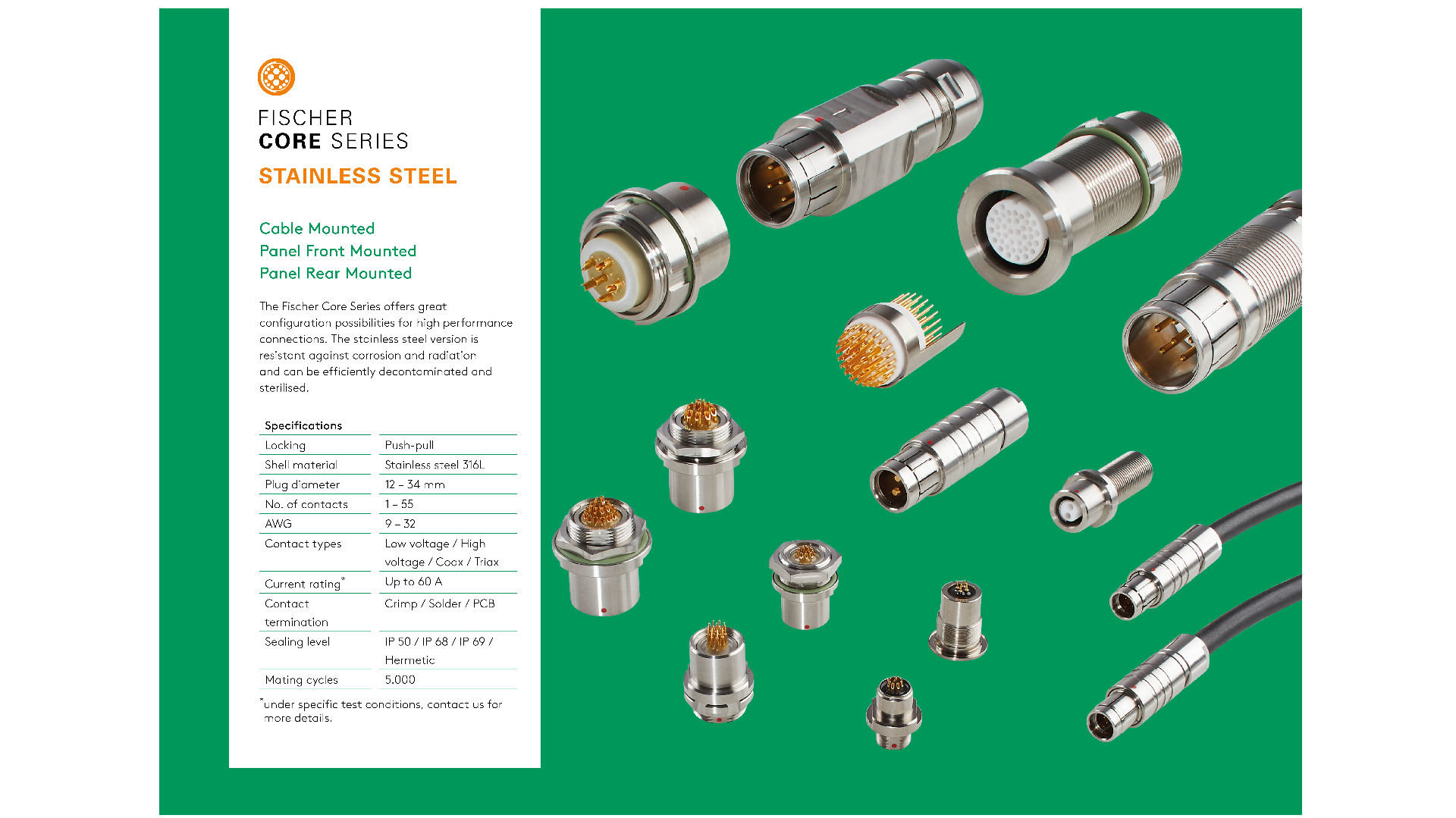 Fischer Core Series – Stainless Steel – Advanced Engineering Belgium