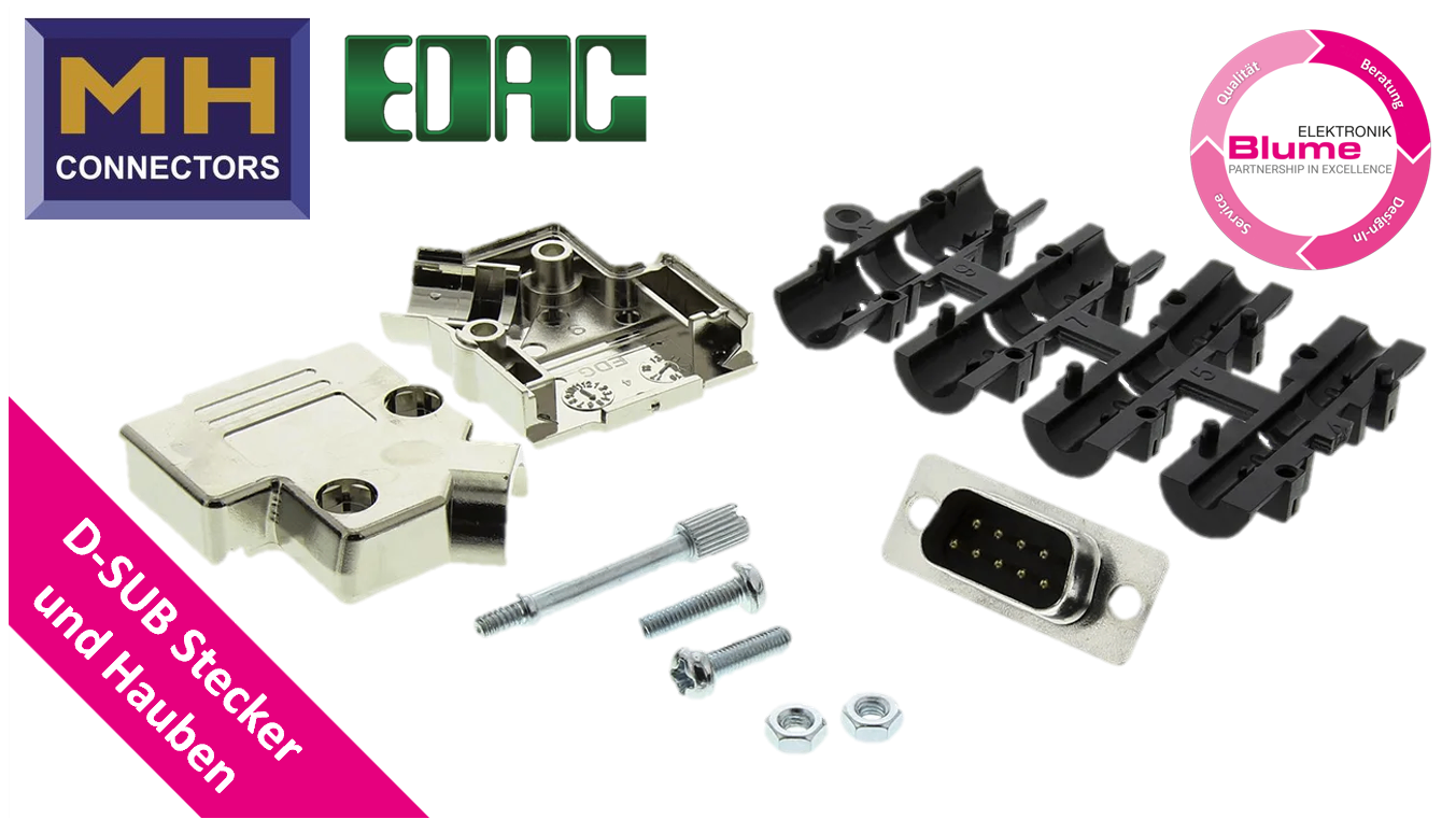 MH Connectors (EDAC) D-SUB connectors and hoods at Blume Elektronik Distribution GmbH – All ...