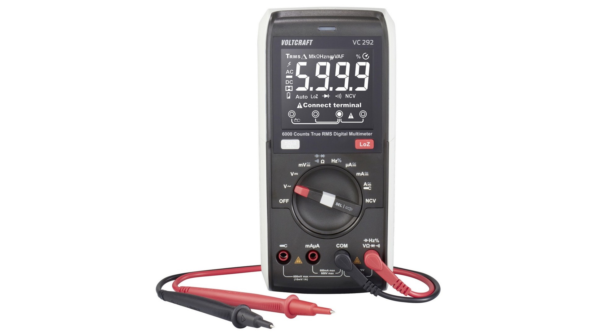 VOLTCRAFT VC292 Handheld multimeter Digital CAT III 600 V Display ...