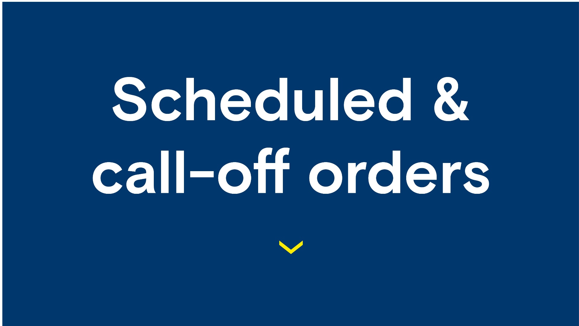 Scheduled & call-off orders – All About Automation Friedrichshafen