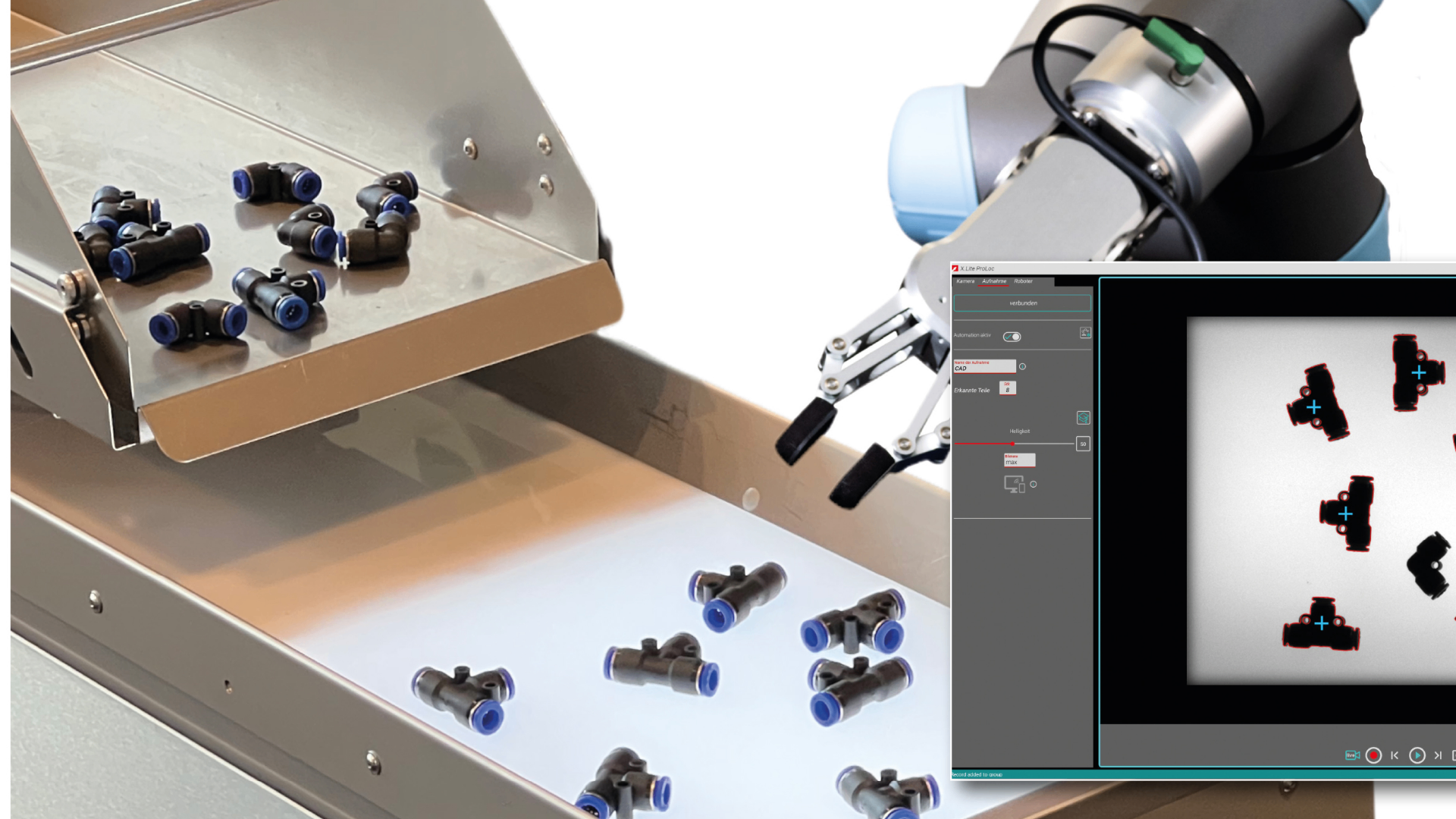 Flexible axis portal with linear axes, camera and robot technology ...