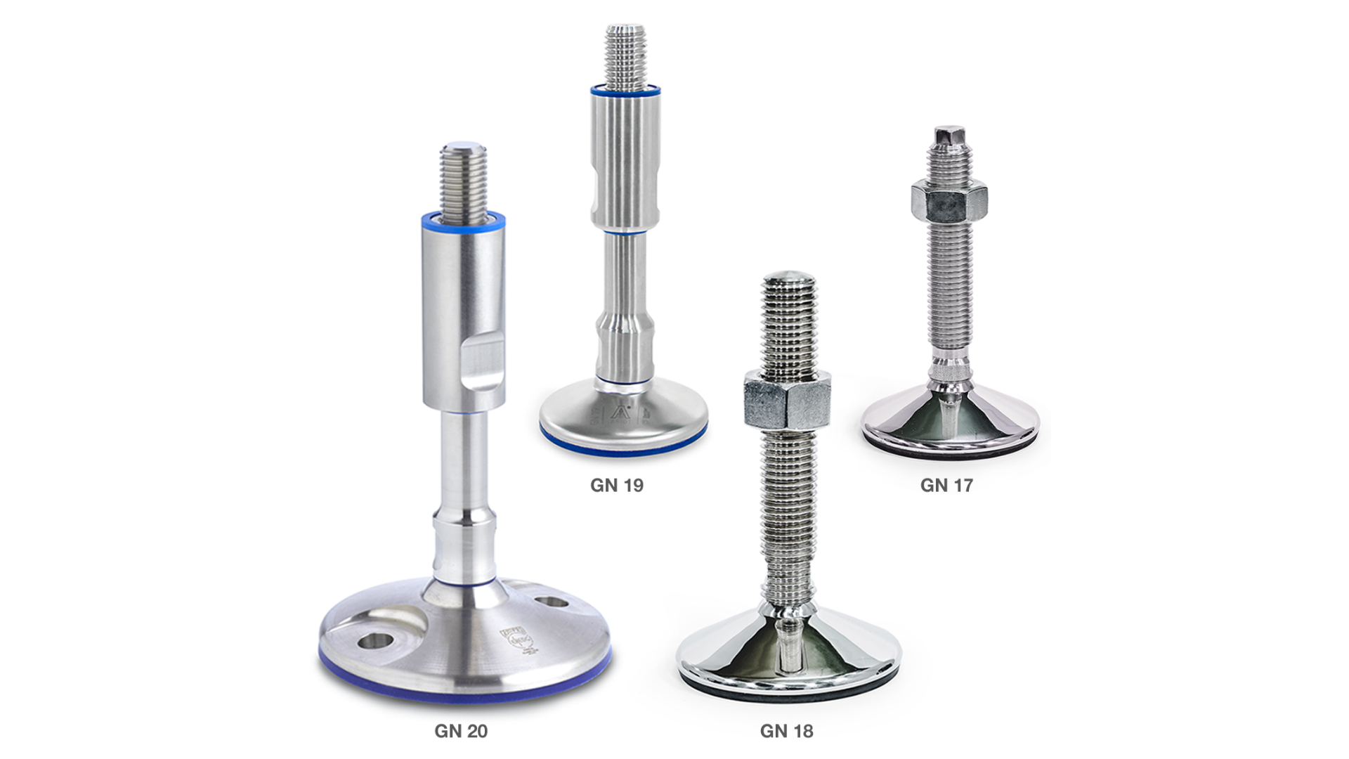 Cleaning-Optimized Leveling Feet – All About Automation Friedrichshafen