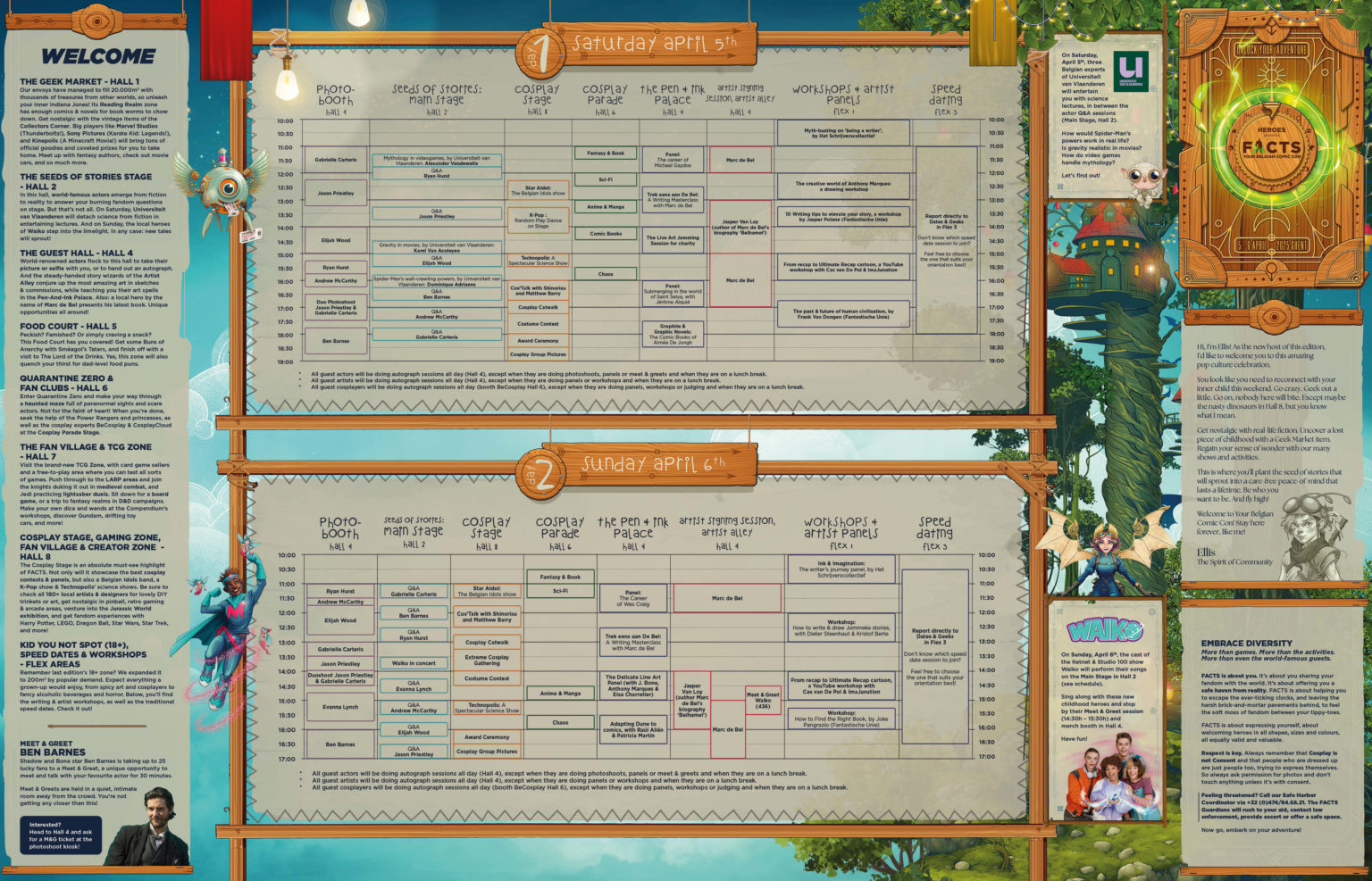 Schedules & Floor plan | FACTS: Your Belgian Comic Con