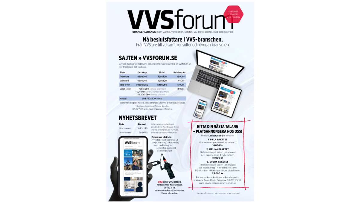 VVS Forum – prenumeration – VVS Mässan