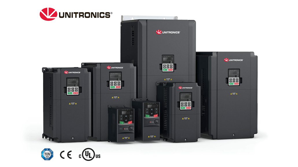 Unitronics® VFDs optimieren die Leistung von Maschinen und bieten Optionen für ein-/dreiphasige ...