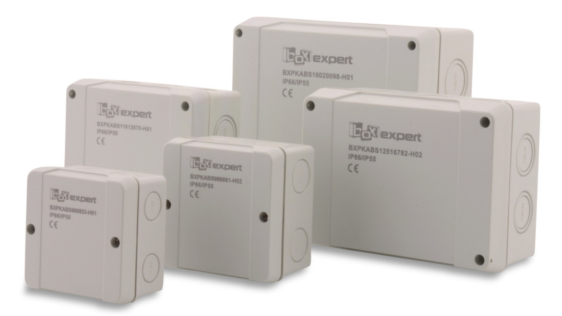 ABS plastic cable junction box series HANSE-KPL gray by BOXEXPERT ...