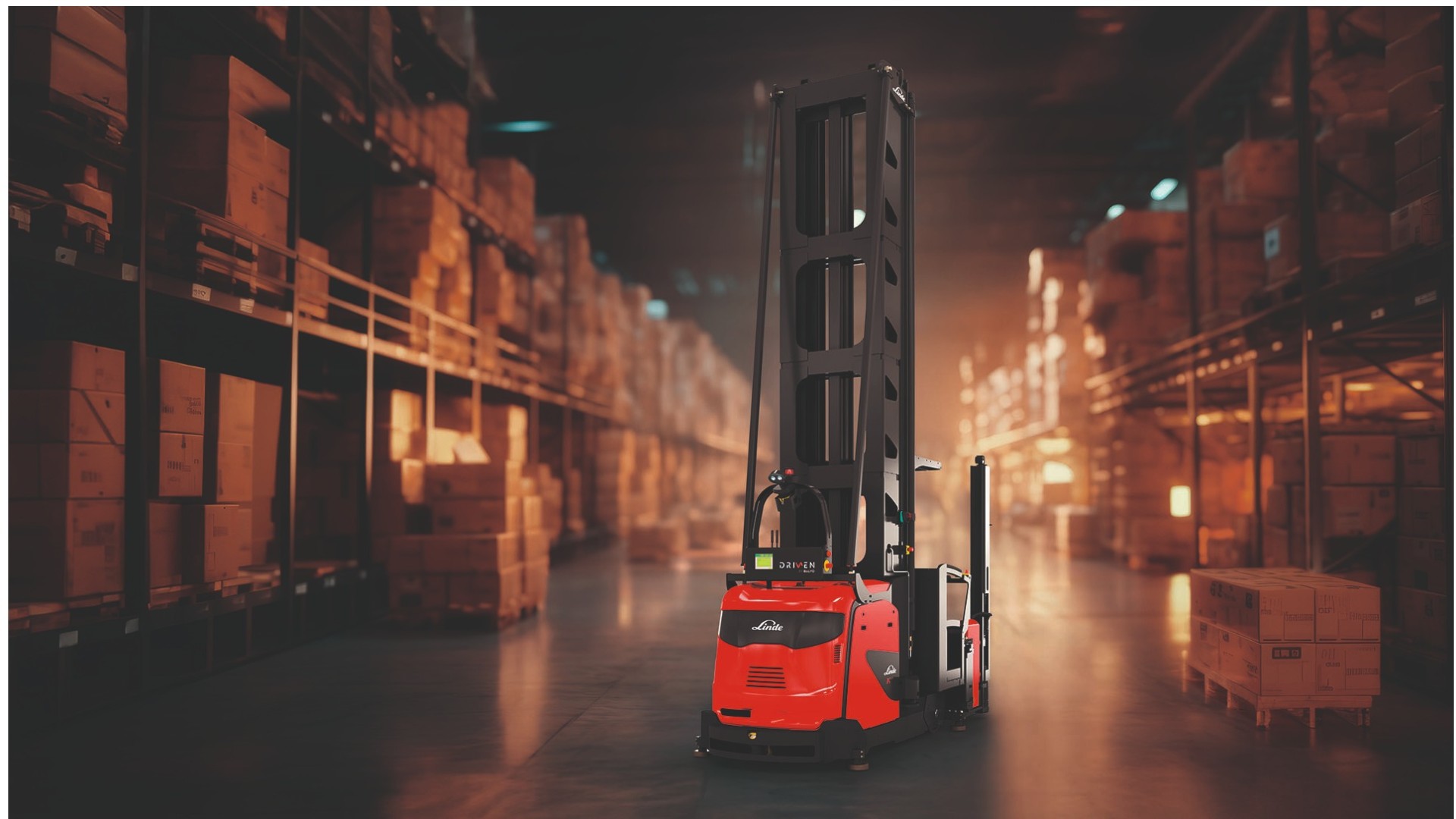 K-MATIC autonomously driven turret truck – EMPACK Messe DE