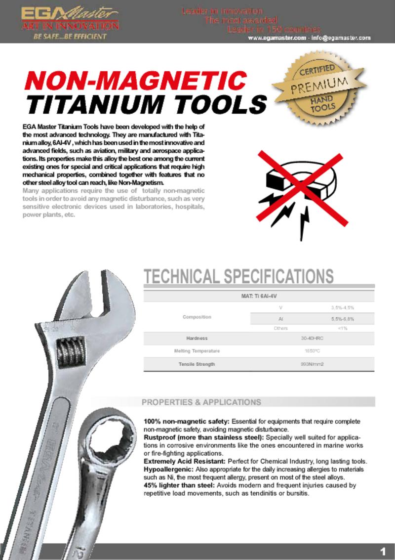 NON-MAGNETIC TITANIUM TOOLS - Advanced Manufacturing Madrid