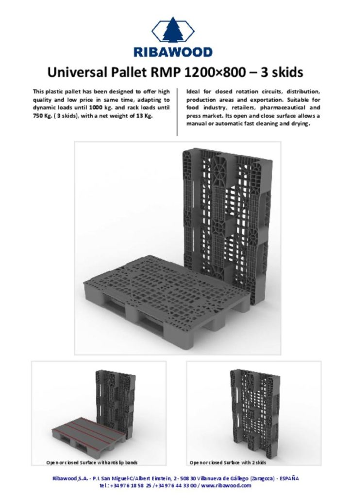 EXPORT PALLET REP 1200X800 OPEN DECK – Logistics & Automation Madrid