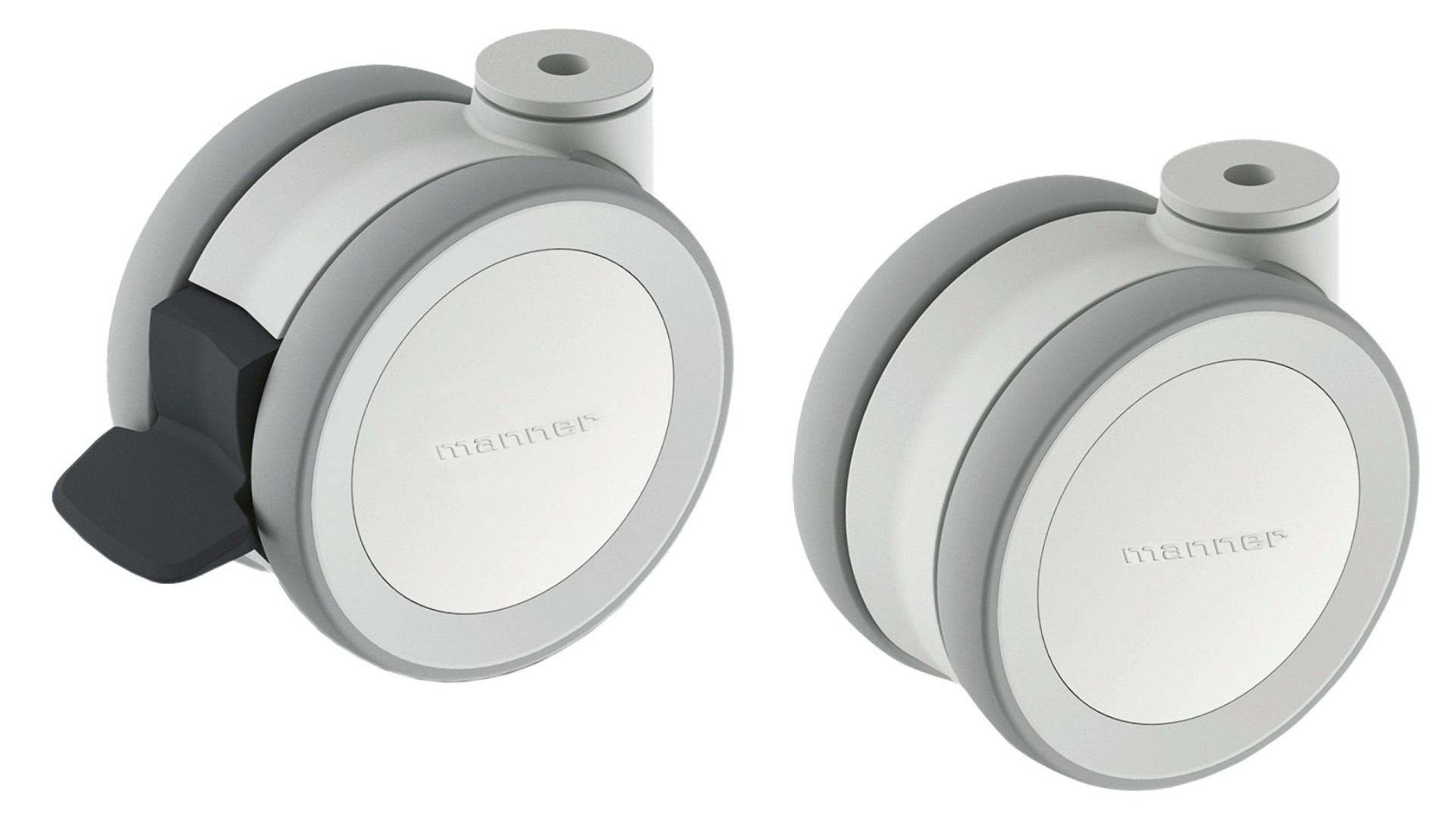 TWIST double castors maneuverable castor with user-friendly brake pedal ...